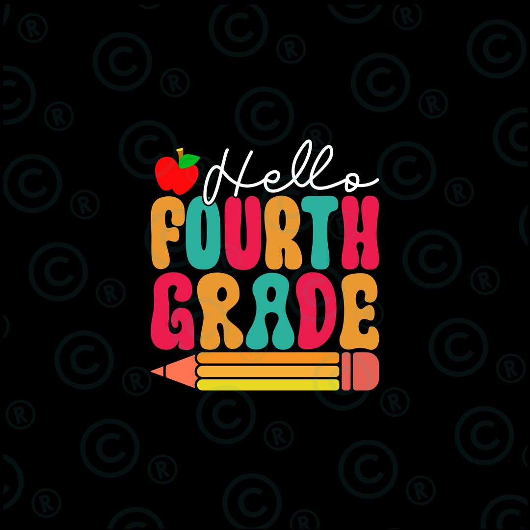 Hello Fourth Grade Svg Png, Retro Back to School Svg Png, Back to ...