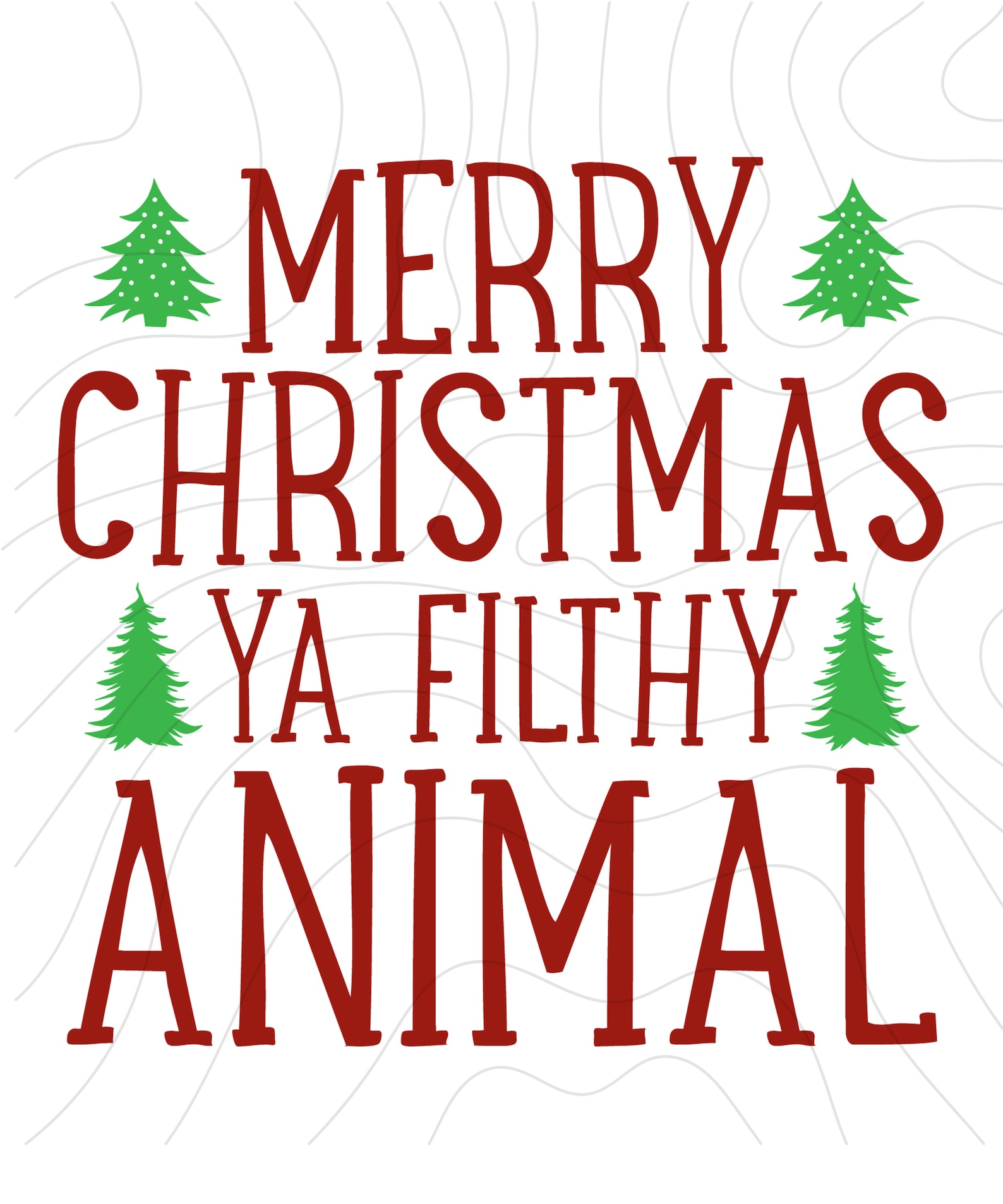 Merry Christmas Ya Filthy Animal SVG Ya Filthy Animal SVG - Etsy