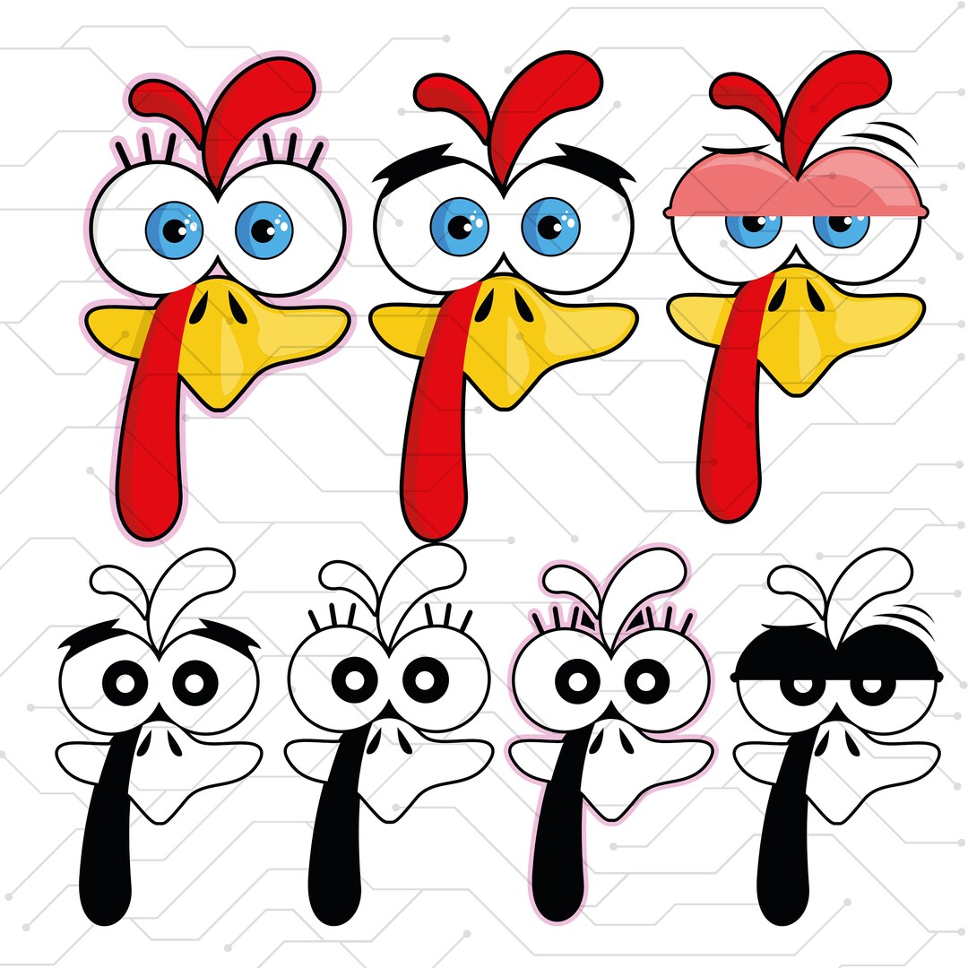 Turkey Face Svg,cute Thanksgiving ,vector File and PNG, Turkey Face Svg ...