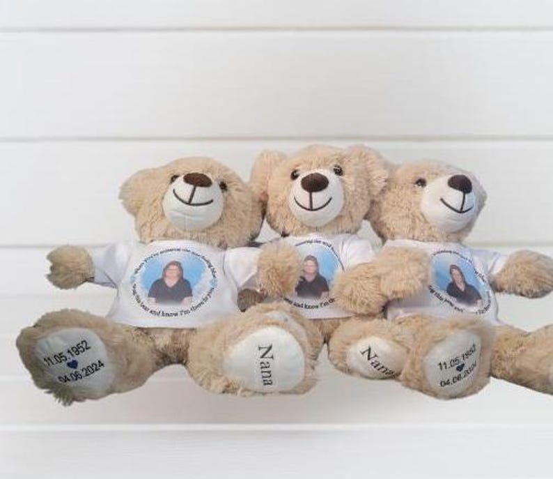 Memory Bear, Sympathy Bear, Memorial Bear, Stuffed Animal - Etsy