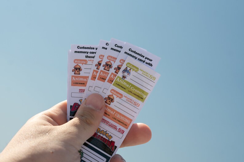 Vintage Gamecube Memory Card Sticker Set - Etsy