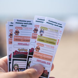 Vintage Gamecube Memory Card Sticker Set - Etsy