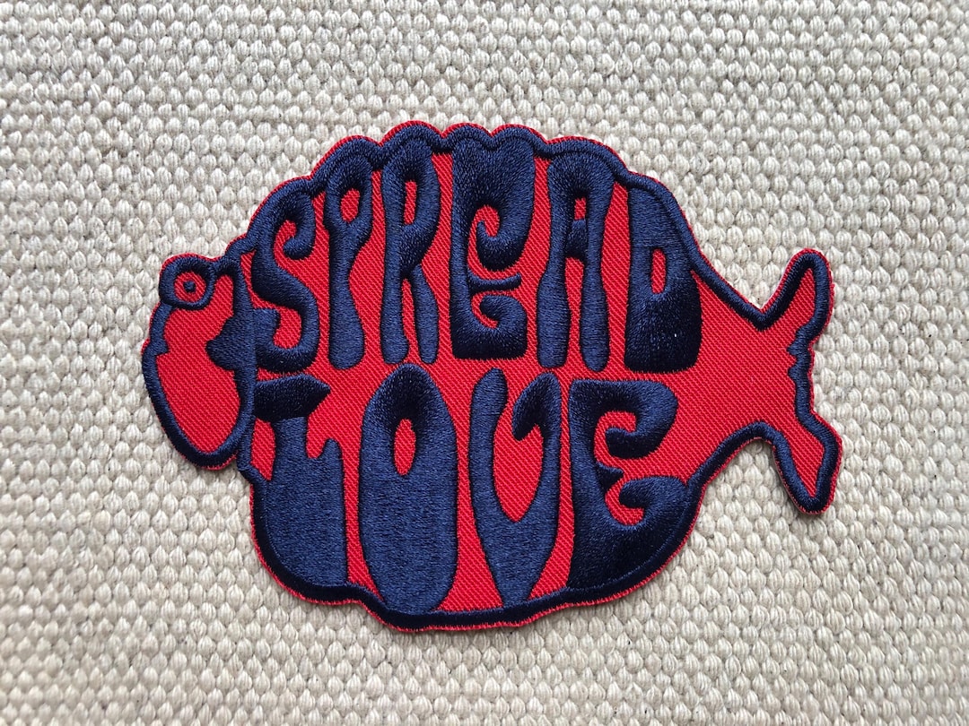 Phish "spread Love" Patch - Phish-inspired Fish Logo 5 X 3.25" Iron-on ...