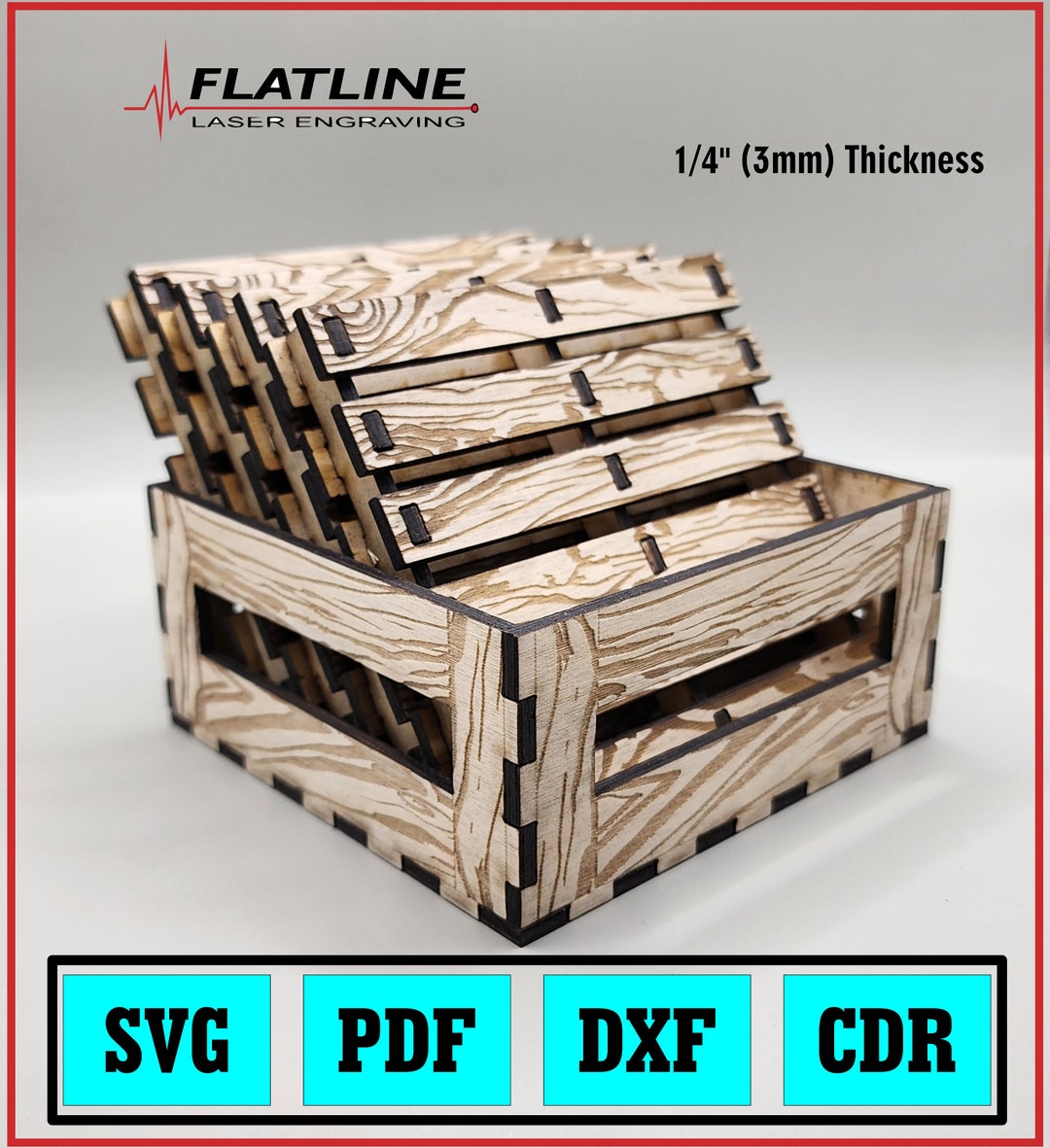 Pallet Coasters Svg Files, Vector Files for Wood Laser Cutting - Etsy