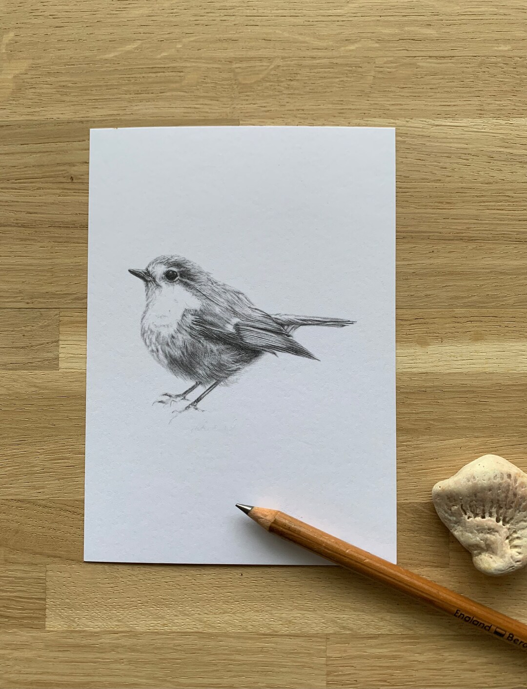 Robin Print, Mini-print, Robin Postcard, Bird Print, Robin Notelet ...