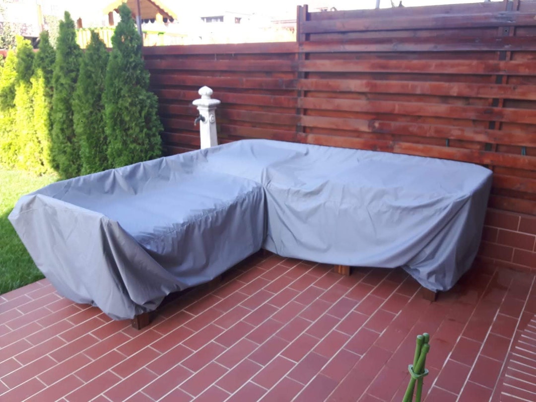 Custom L Shape Outdoor Dining Waterproof Patio Set Cover, Cover for ...