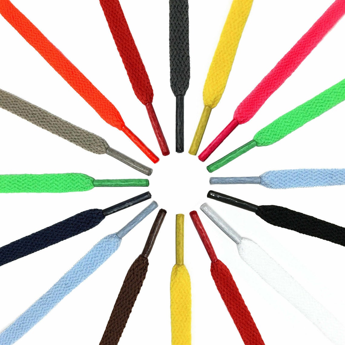 Shoe Laces Pair Flat Coloured Boot, Ties Long, Kids Adult Trainer 8mm ...