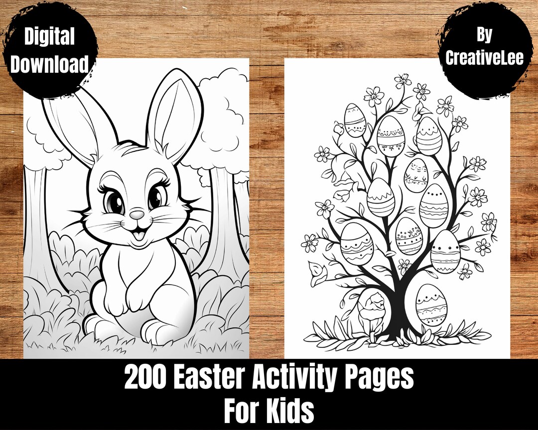 200 Easter Preschool Activity Pages for Kids, Activity Book, Coloring ...