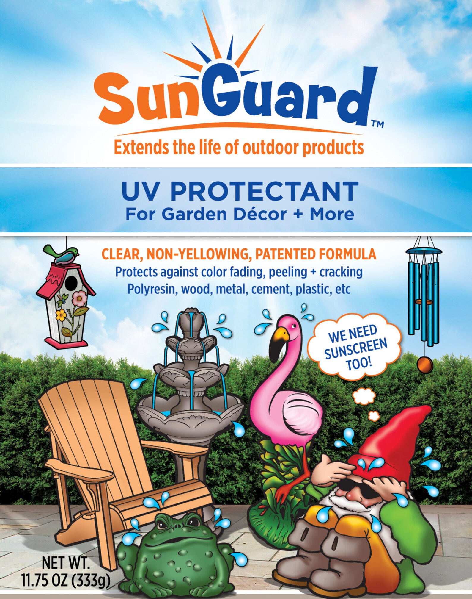 SUNGUARD UV Protectant Spray for Outdoor Décor, Furniture & More (3 ...