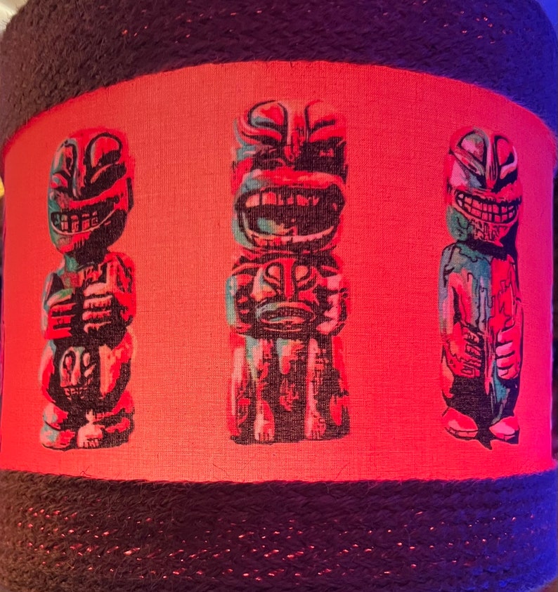 Tiki Lamp Light Tropical Lighting Tiki Fabric Pendant Ceiling Decor Bar ...