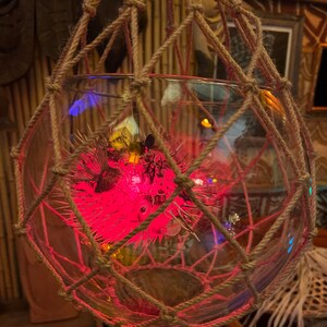 Tiki Lamp Puffer Fish in Float Glass Light Pendant Ceiling Decor Bar ...