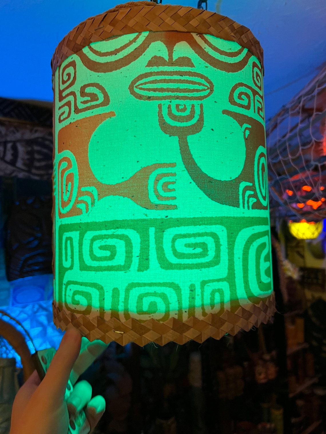 Tiki Lamp Light Fish Float Glass Light Pendant Ceiling Decor Bar Lounge ...