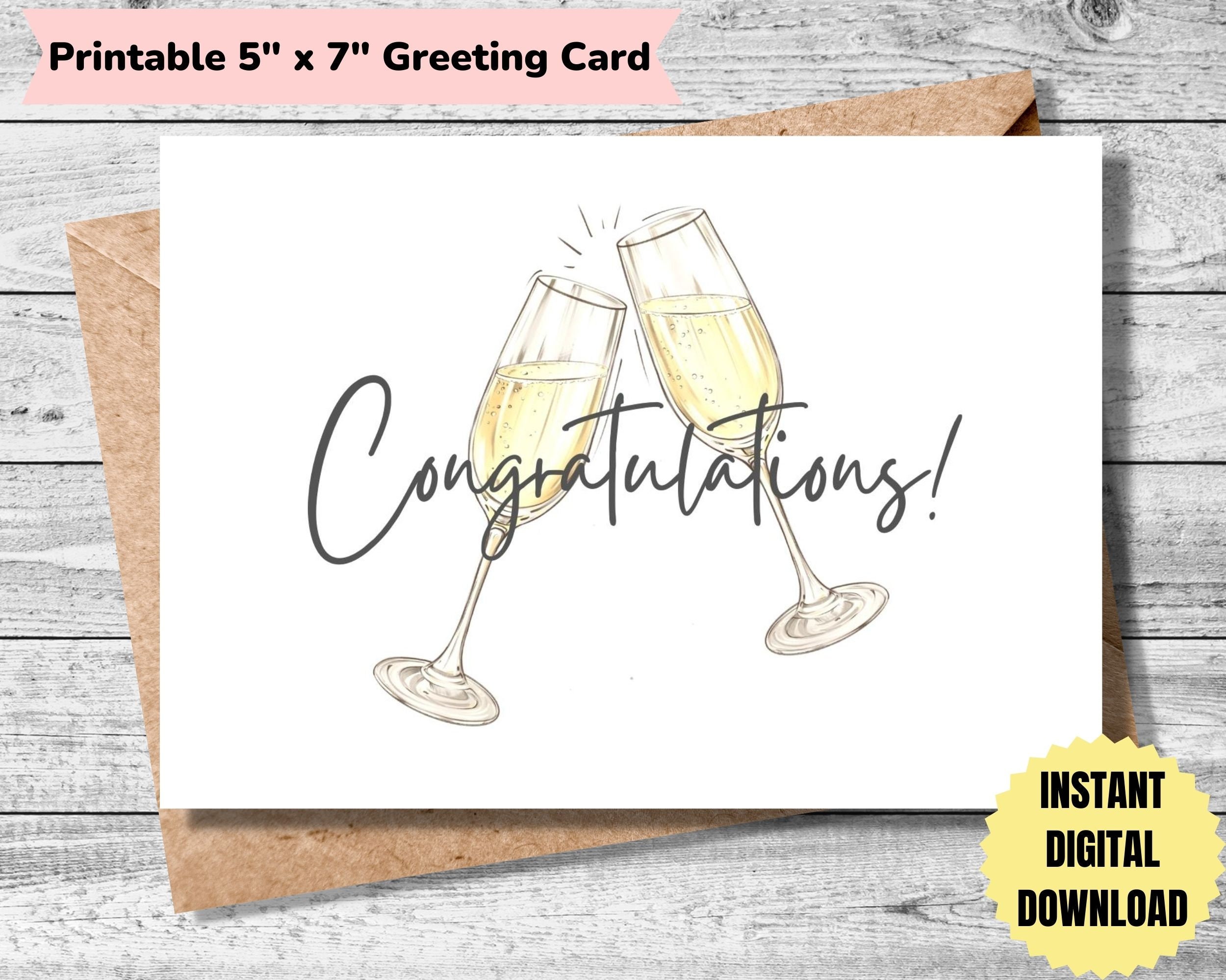 Printable Greeting Card | Congratulations Card | Congrats Card ...