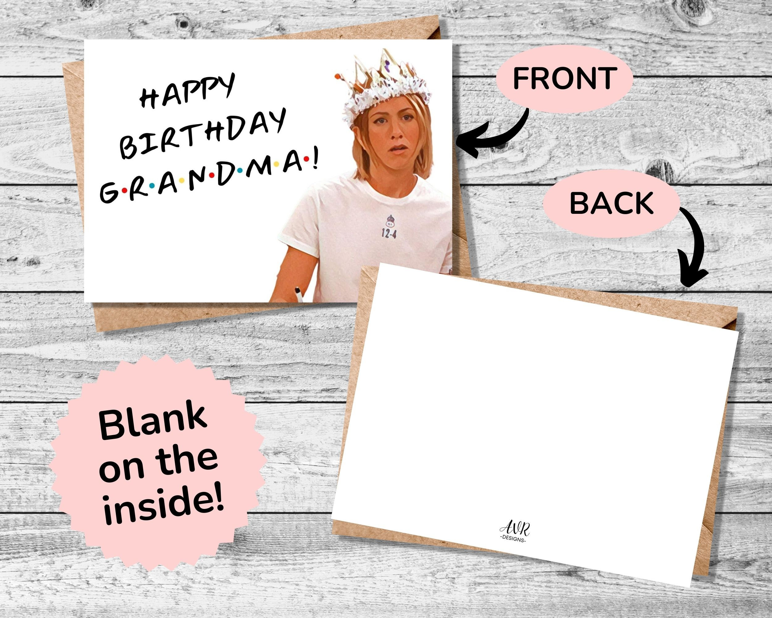 Printable Greeting Card FRIENDS Tv Show Card Rachel Green Friends Happy ...