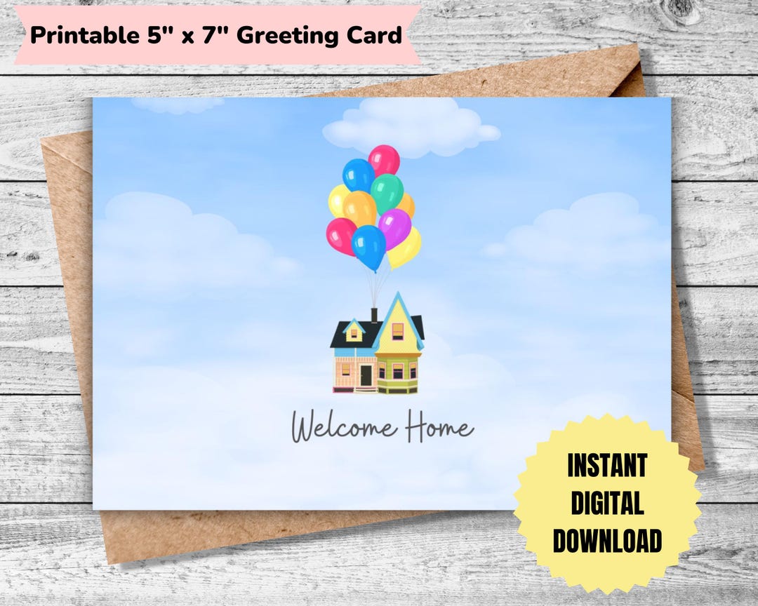 Printable Greeting Card | Welcome Home | Housewarming | New Home | up ...
