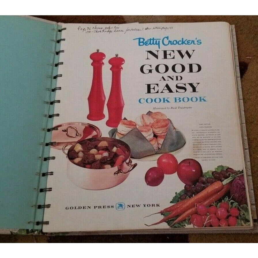 1962 1st Betty Crocker's New Good and Easy Cookbook Rudi Trautmann ...