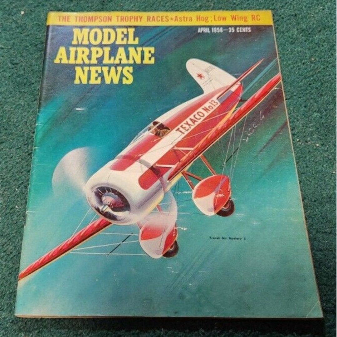 1958 April MODEL AIRPLANE NEWS Magazine Travel Air Mystery 5 Mitchell ...