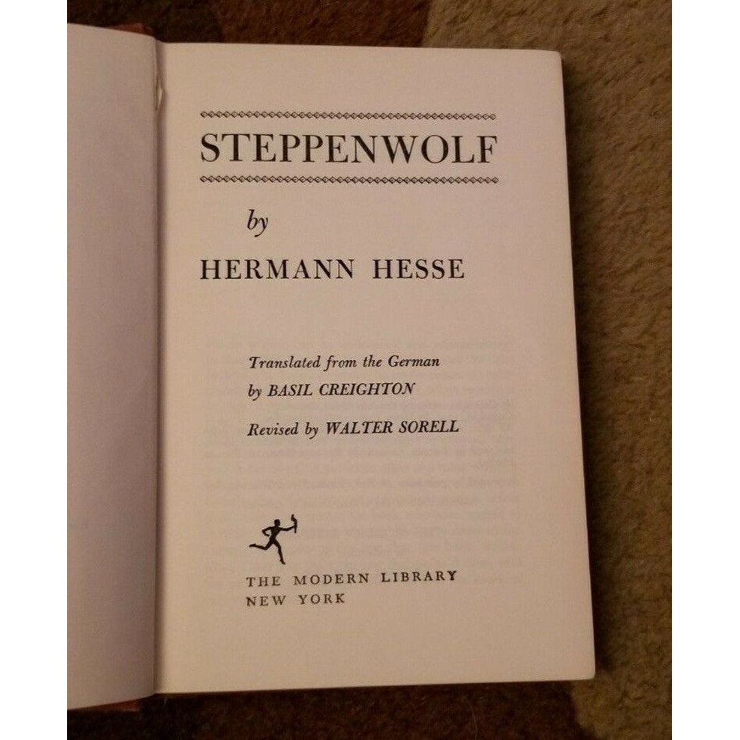 1963 STEPPENWOLF Hermann Hesse Modern Library ML334 Protagonist Harry ...