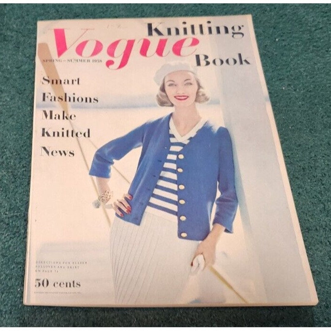1958 Spring & Summer VOGUE KNITTING BOOK Magazine Summer Evening Casual ...