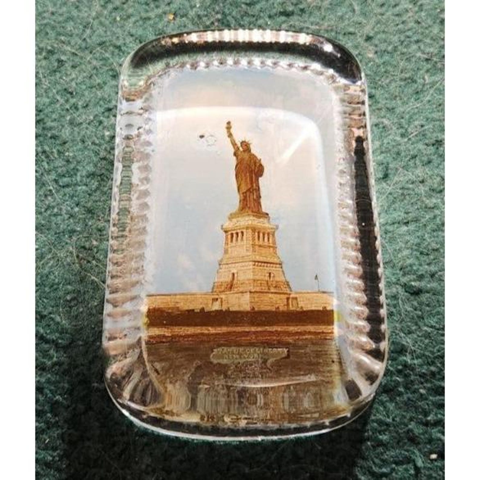 Vintage A.C. Bosselman & Co Statue of Liberty Rectangular Paperweight ...