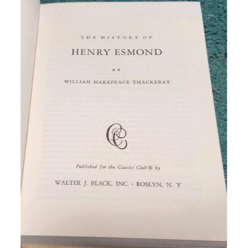 The History of Henry Esmond by William Makepeace Thackeray Classics ...