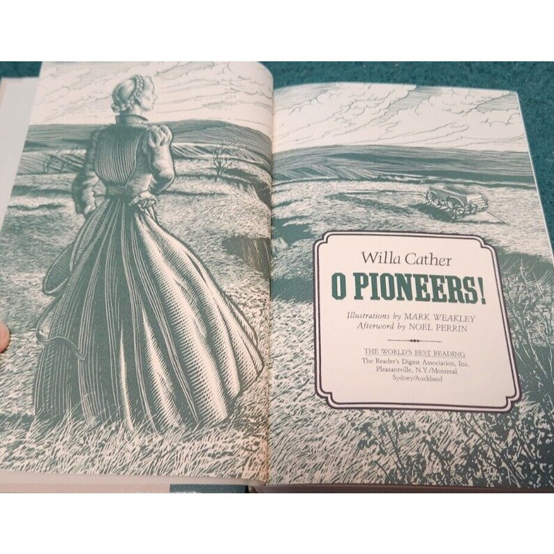 1990 O PIONEERS Willa Cather Illustrated Mark Weakley Reader's Digest ...