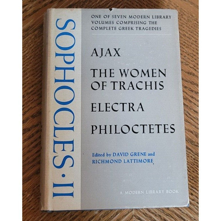 1957 SOPHOCLES II Ancient Greek Tragedy Playwright 1st Ed Modern Library 313 /DJ - Etsy