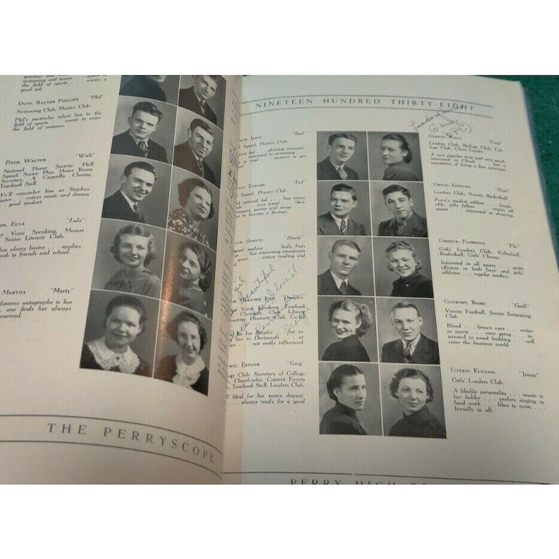 1938 PERRYSCOPE Yearbook Perry High School Pittsburgh Pennsylvania PA ...