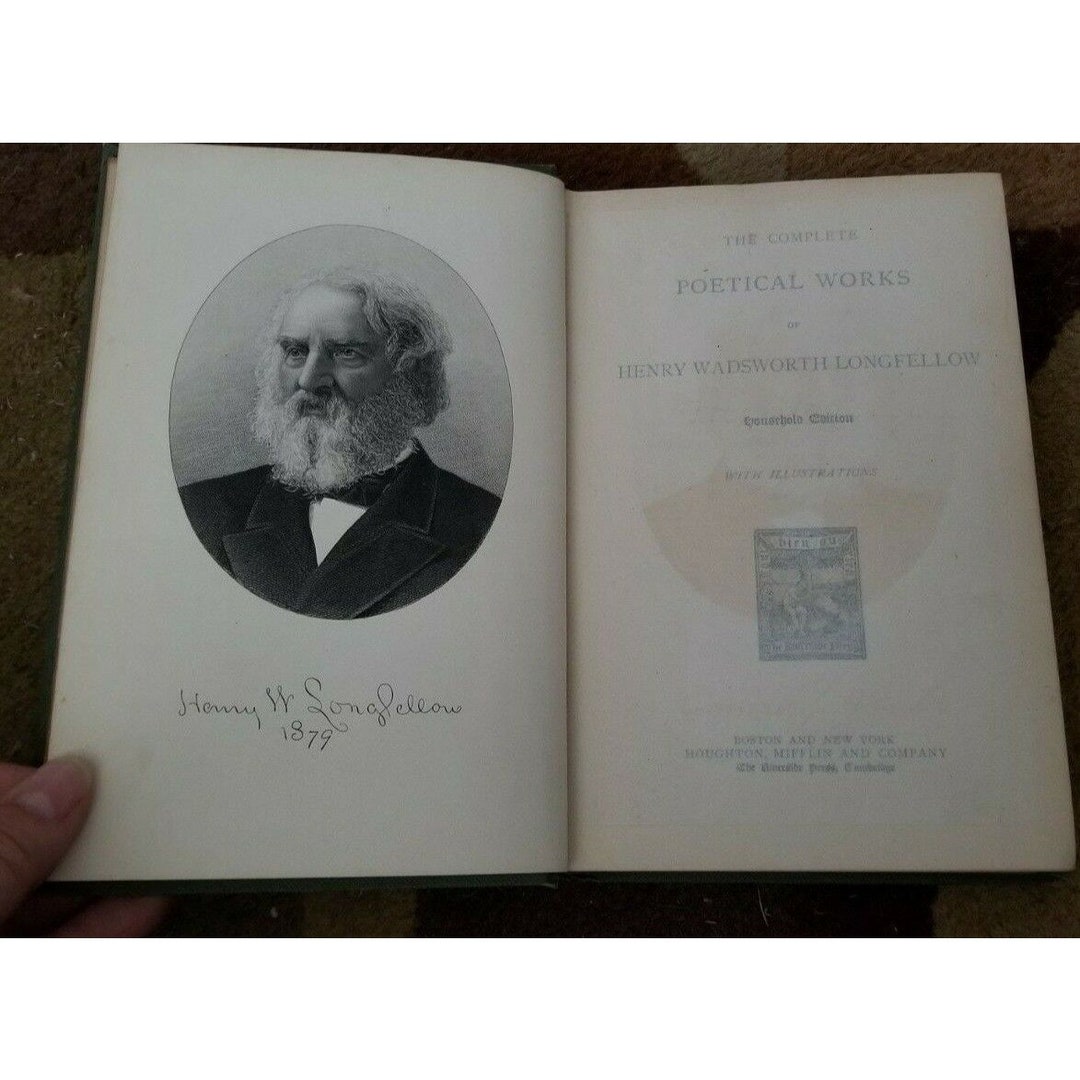 1883 the Complete Poetical Works of HENRY WADSWORTH LONGFELLOW Poems ...