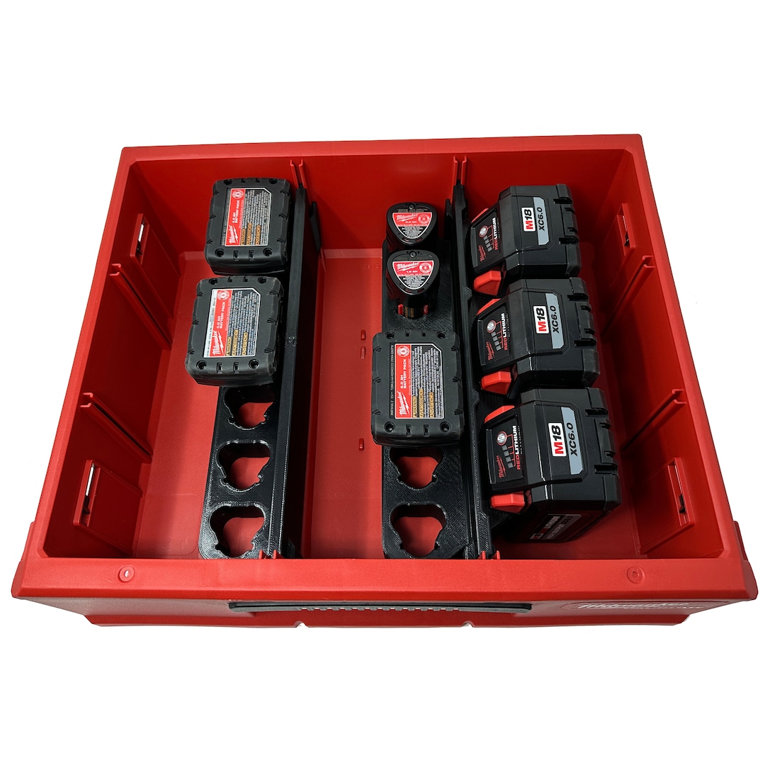 Milwaukee Packout 2-drawer M12/M18 Battery Storage - Etsy