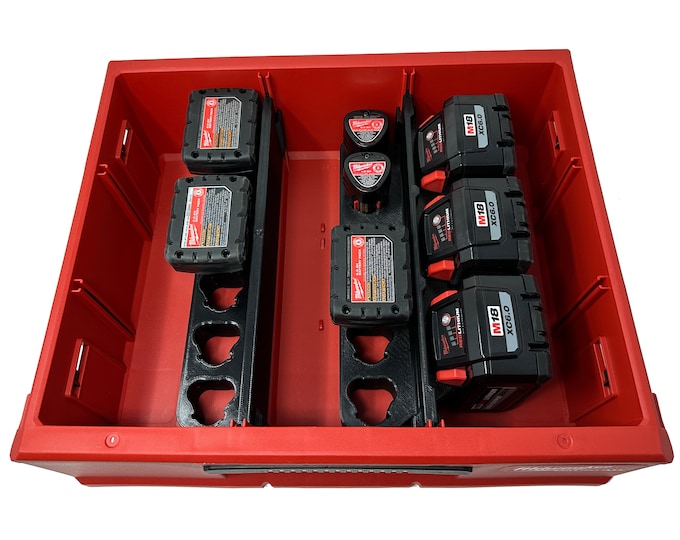Milwaukee Packout 2-drawer M12/M18 Battery Storage - Etsy