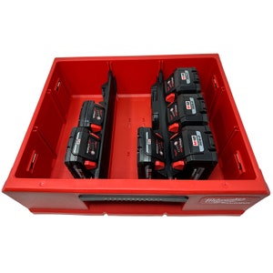 Milwaukee Packout 2-drawer M12/M18 Battery Storage - Etsy