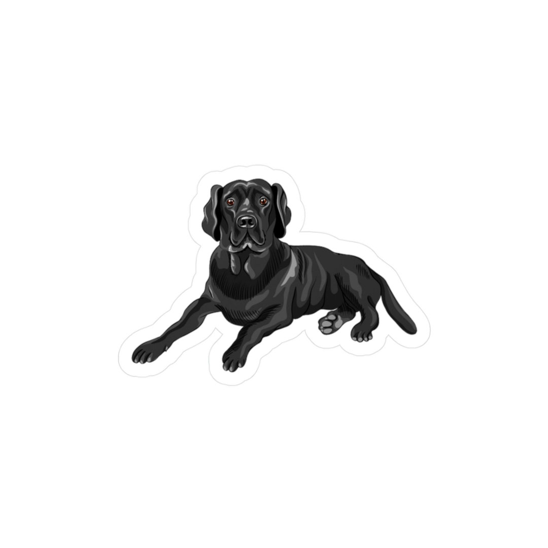 Black Labrador Retriever Vinyl Decal Sticker - Etsy