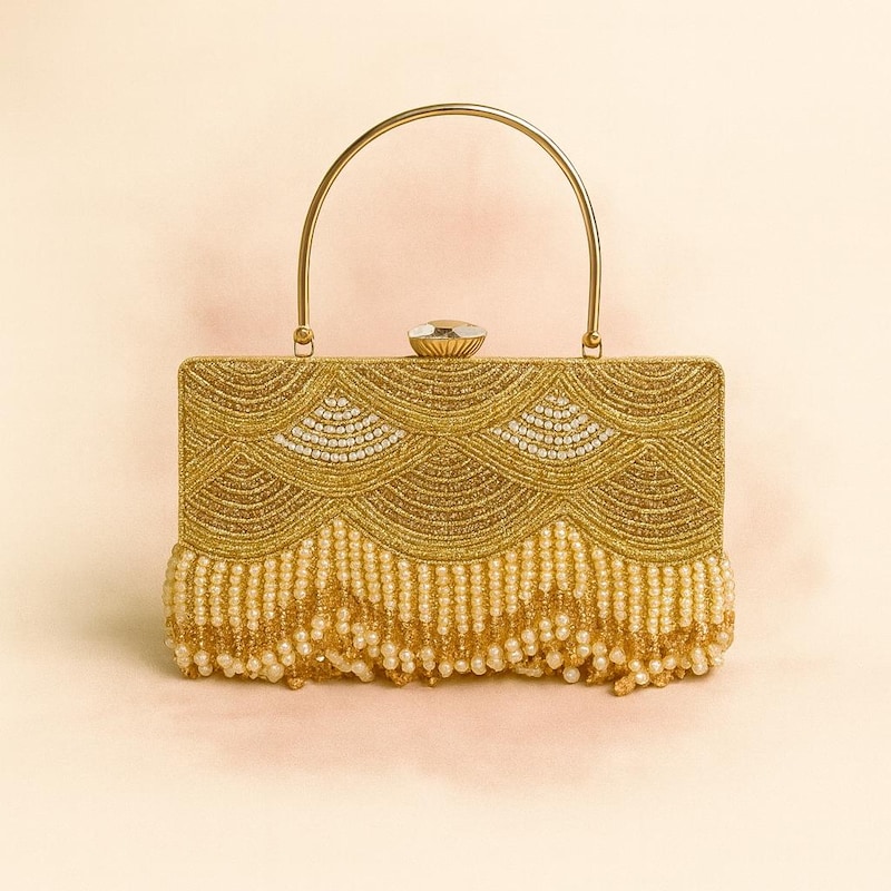 Beaded Handbag 1920s Gold - Etsy