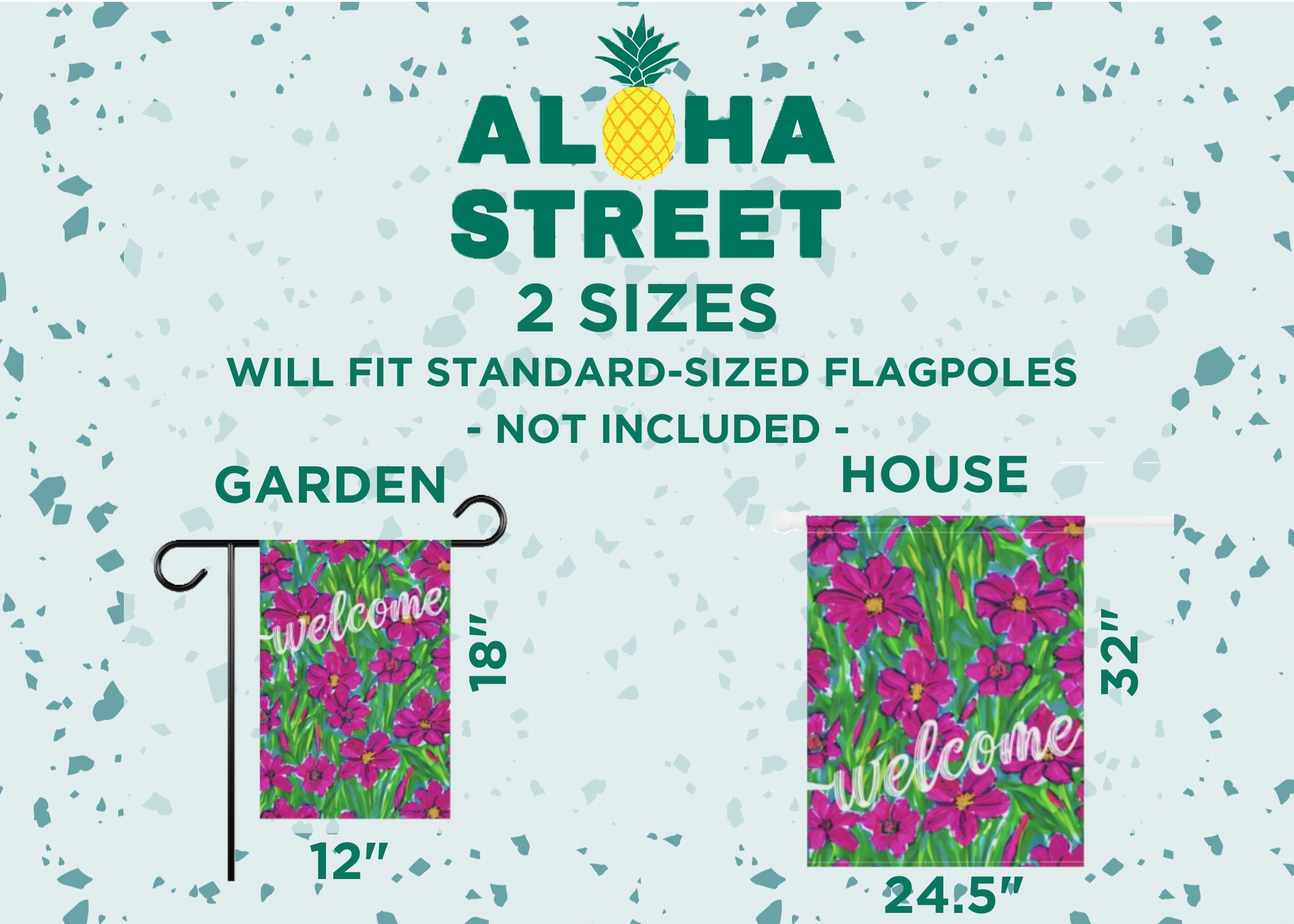 Whimsical Beachscape House and Garden Banner Flag for Beach House ...
