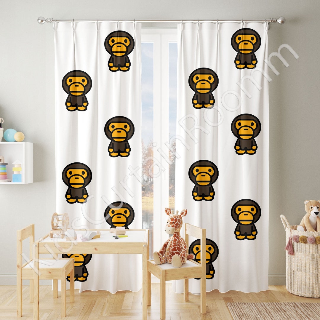Baby Bape Curtains, Kids Room Curtains, Nursery Curtains Childrens Room ...