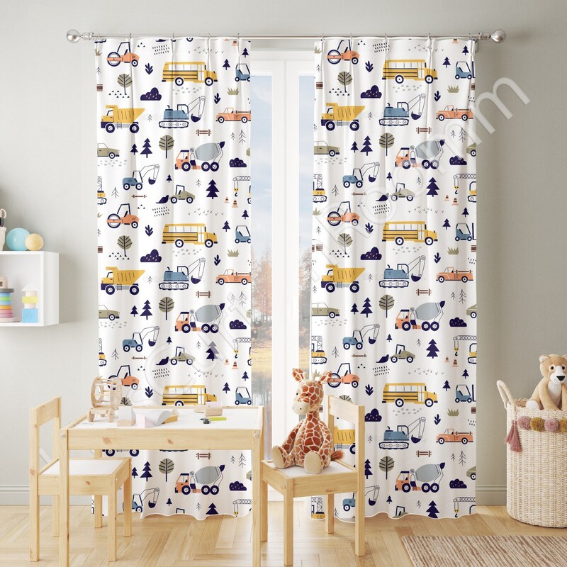 Kids Cars and Trucks Curtains - Etsy