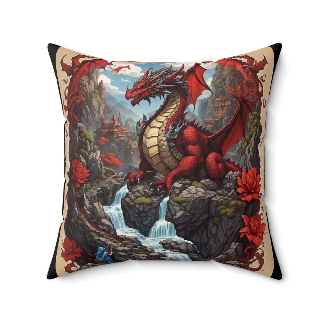 Mythical Dragon-inspired Pillow Fantasy Home Decor Accent - Etsy