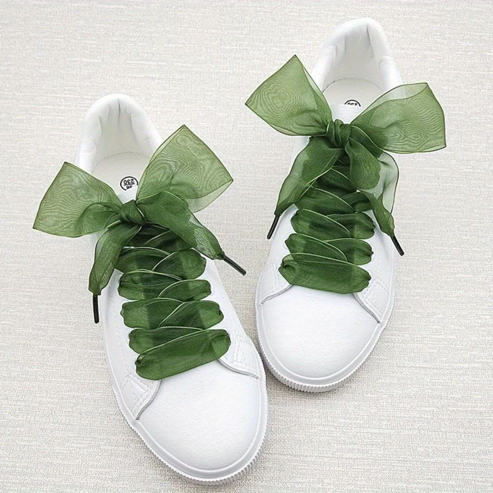 Elegant Sheer Silk Chiffon Ribbon Shoelaces: Wide, Colorful Fashion ...