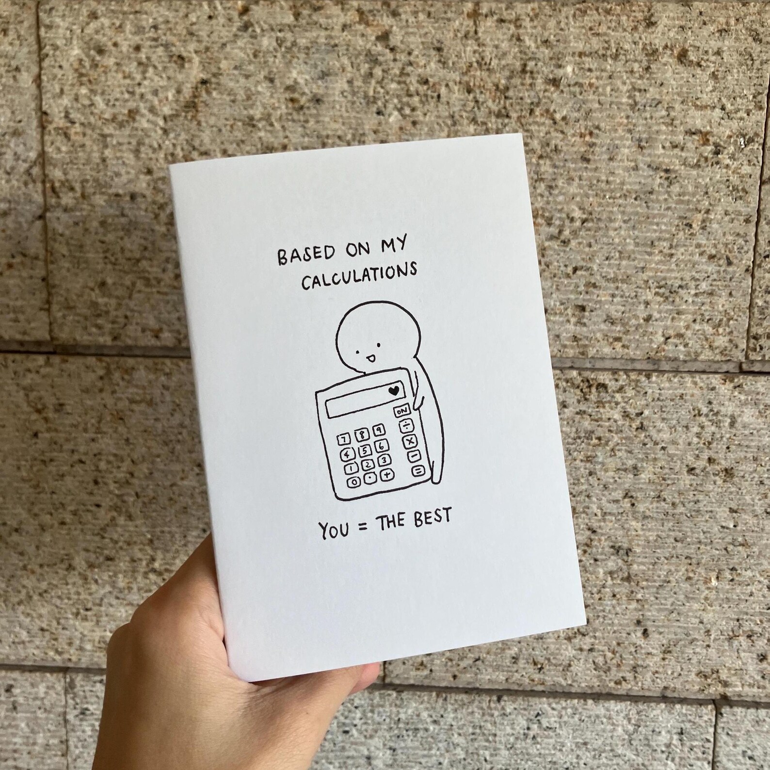 You Are the Best Calculation Fun Birthday Card, Anniversary Card, Math ...