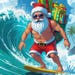 Surfin' Santa – Funny Christmas Beach Digital Art, PNG Download - Etsy