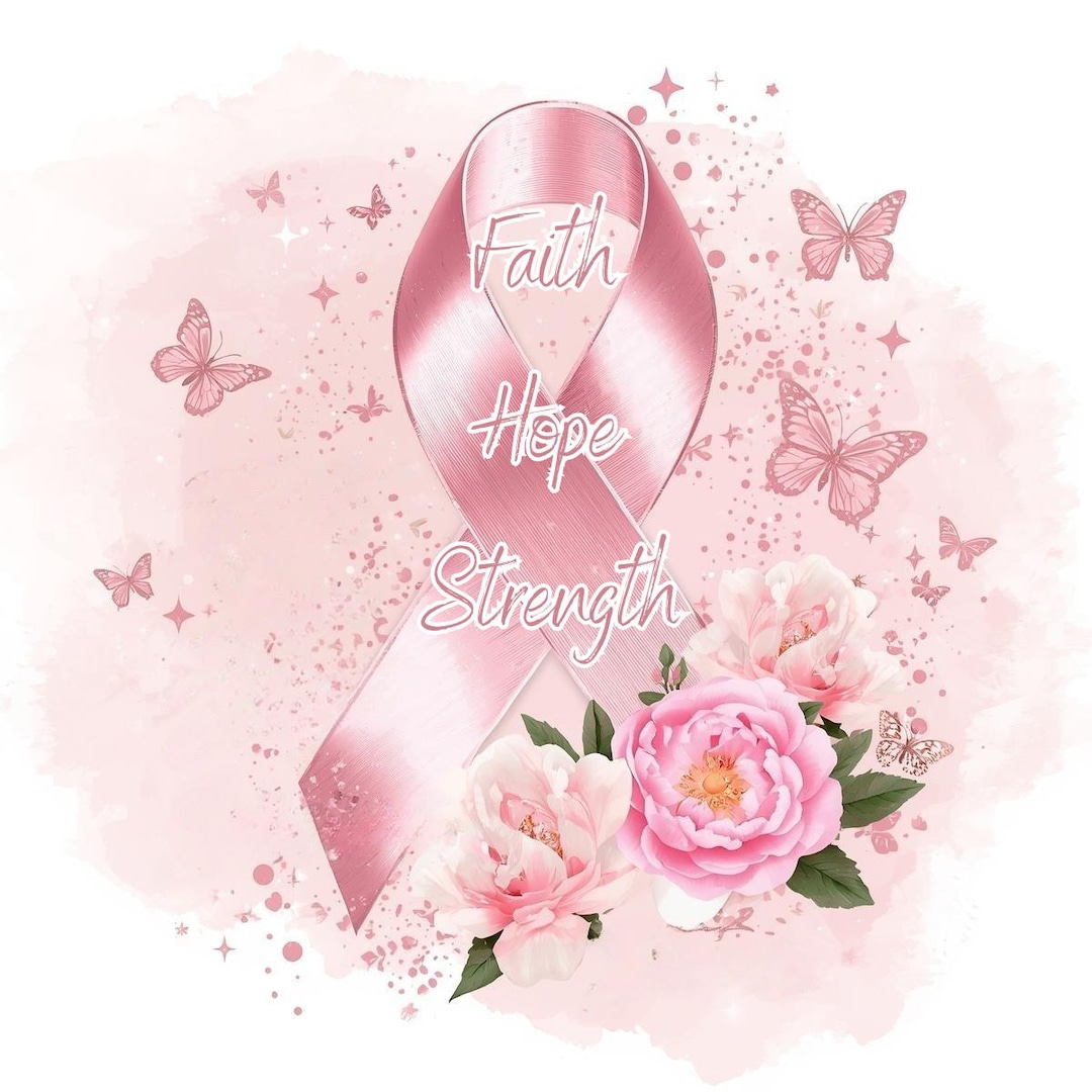 Breast Cancer Awareness Digital Art – Pink Ribbon Art | Instant ...