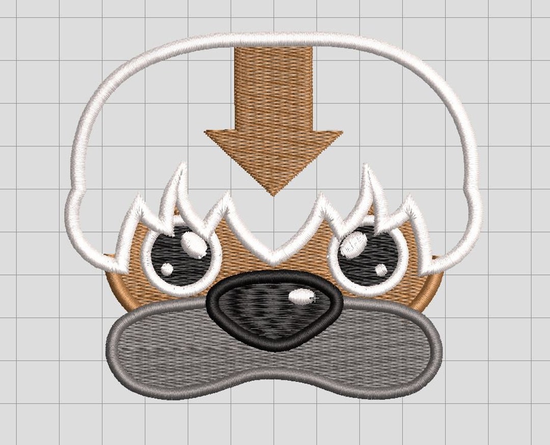 Appa Face Avatar: the Last Air Bender Machine Embroidery Pattern - Etsy