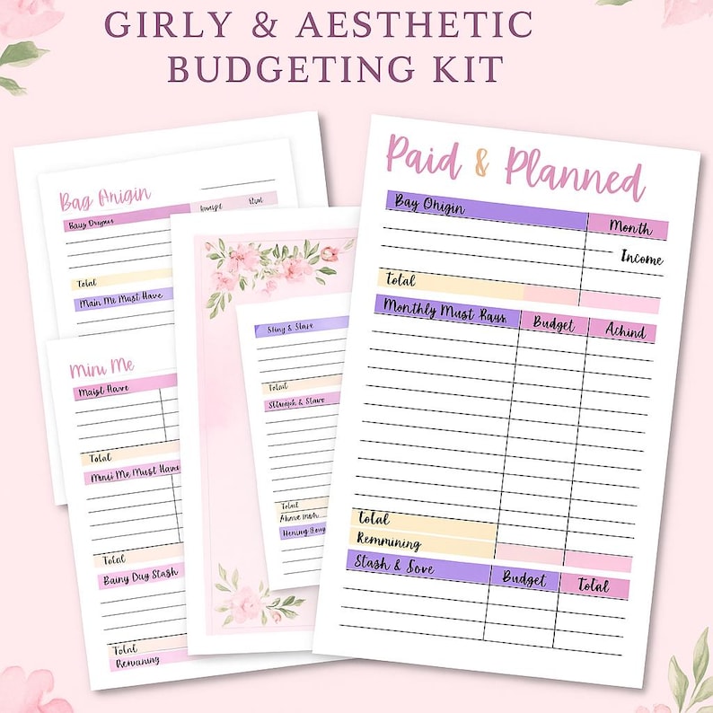 Pretty Girls Budget Planner - Etsy