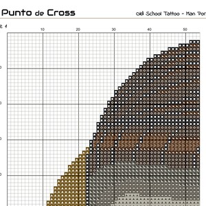 Man Portrait Cross Stitch Pattern, Old School Tattoo Portrait Cross ...