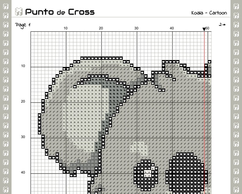 Koala Cross Stitch Pattern Cartoon Koala Embroidery Design - Etsy