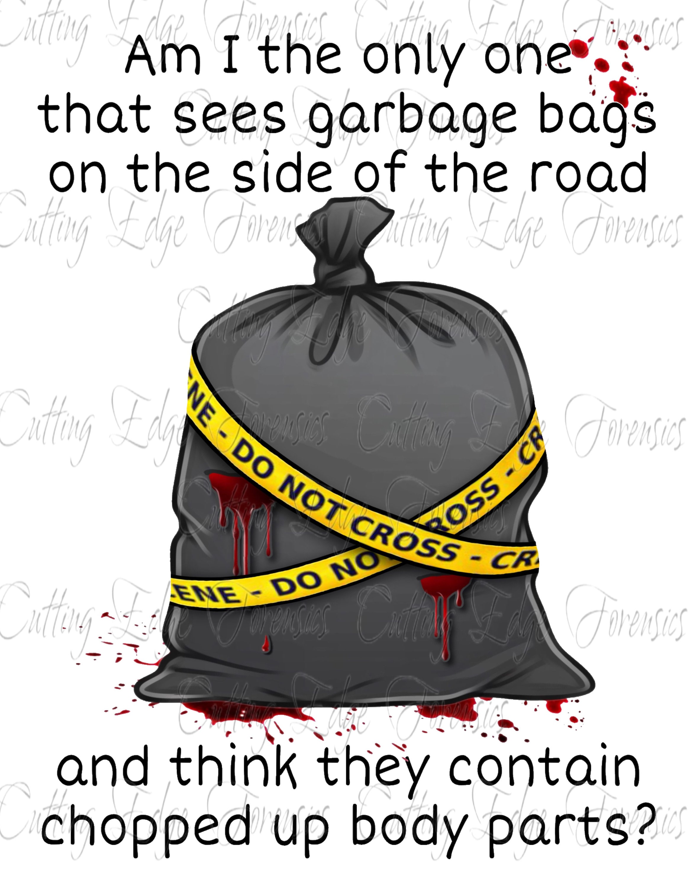 Garbage Bag With Chopped up Body Parts Quote/evidence/crime Scene ...
