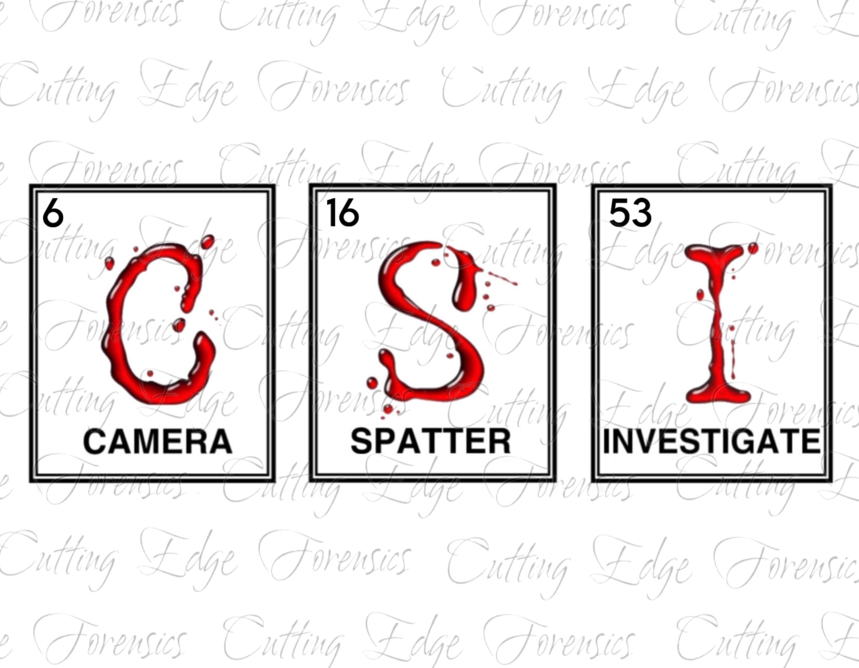 Crime Lab Crime Scene CSI Periodic Table / Forensics / Blood - Etsy