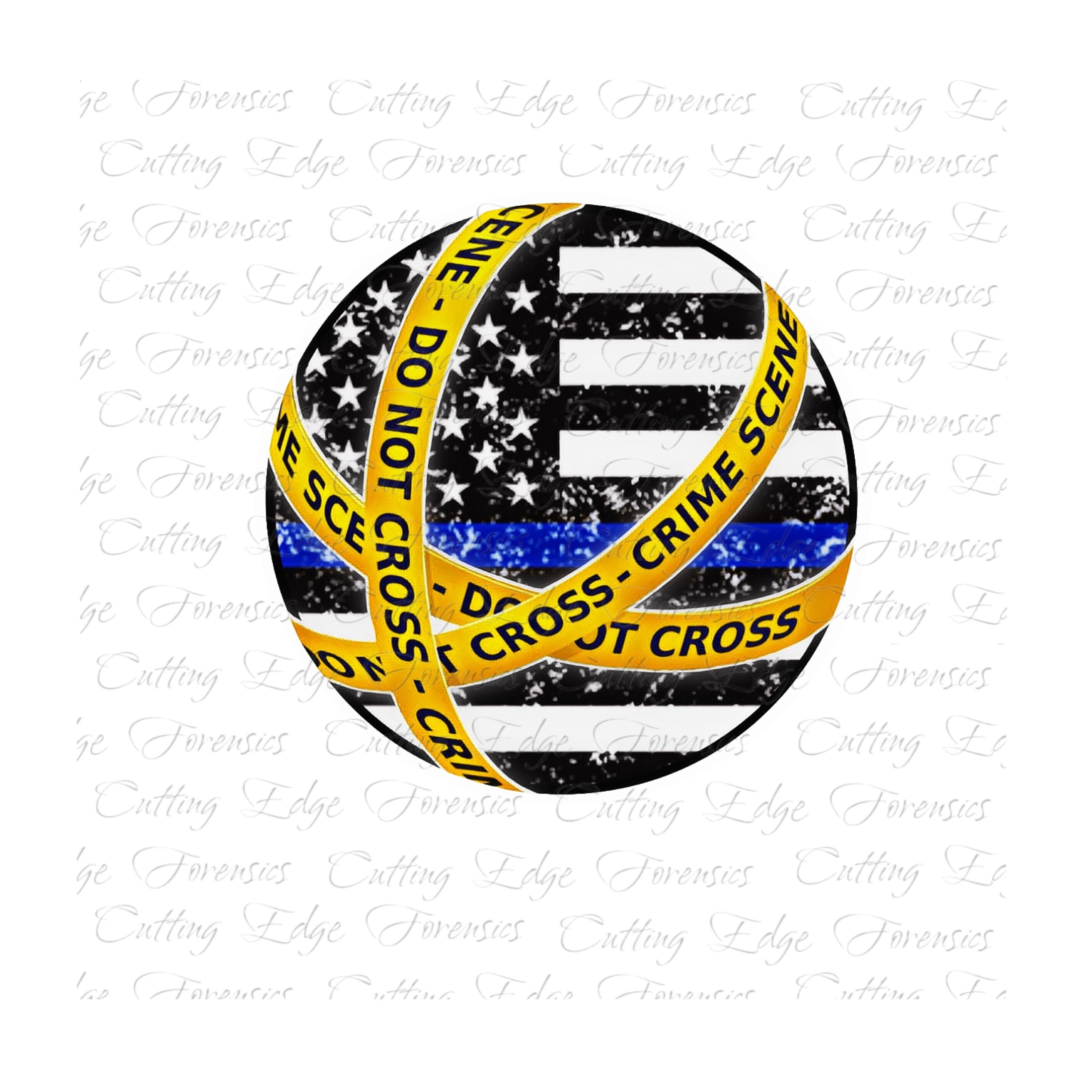 Crime Scene Tape Blue Line Flag Ball/forensics/law - Etsy