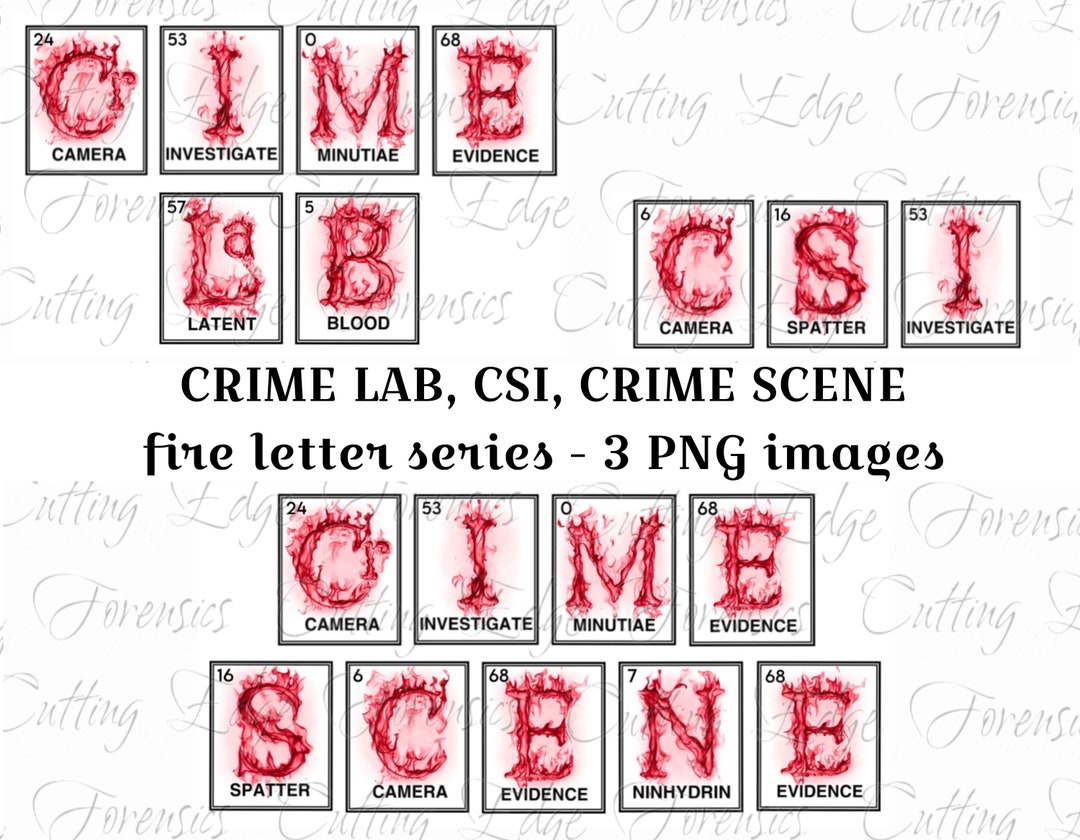 Crime Lab, Crime Scene, CSI Periodic Table / Forensics / Fire / Blood ...